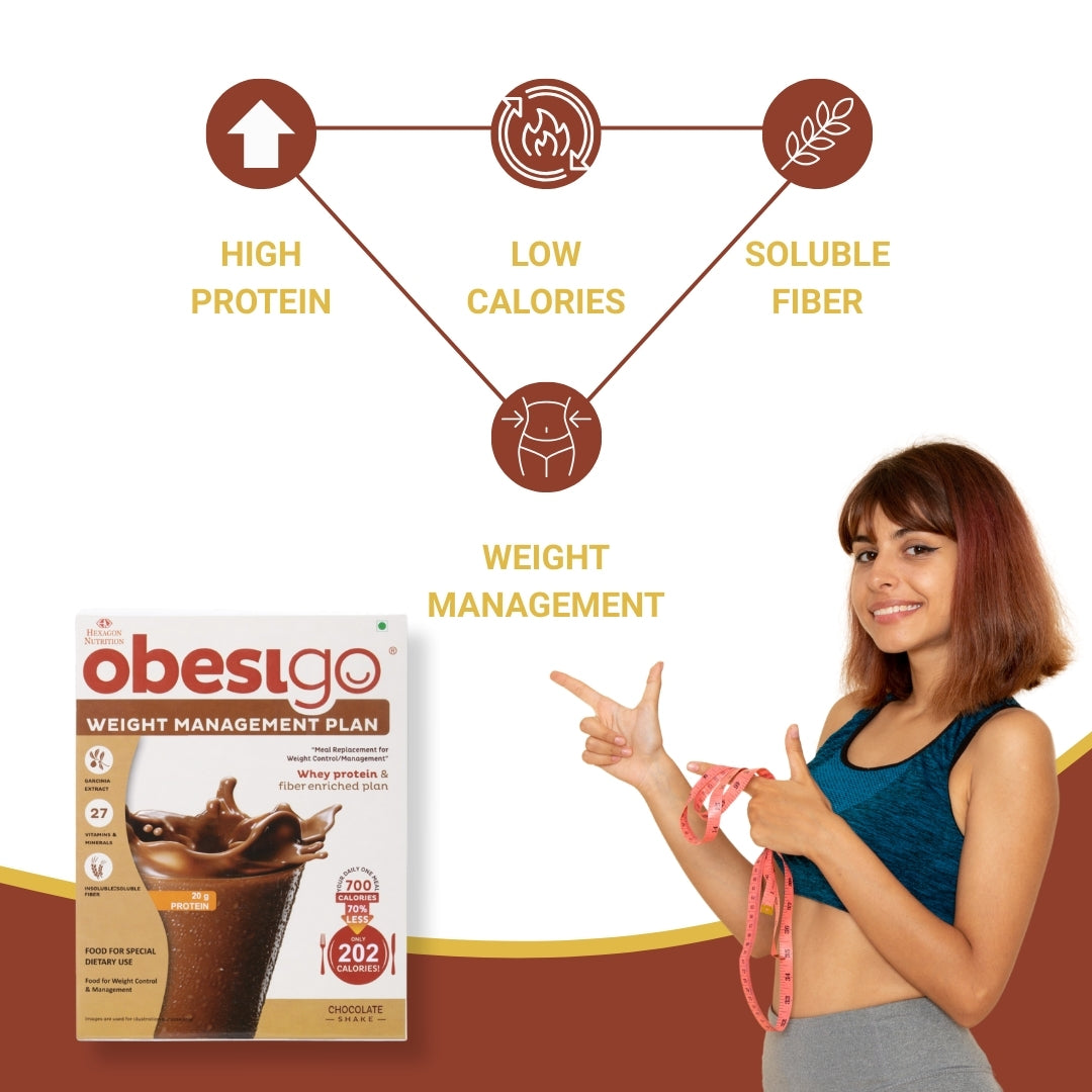 Obesigo – Best Meal Replacement Shake for Weight Loss (350gm, 7 Sachet ...