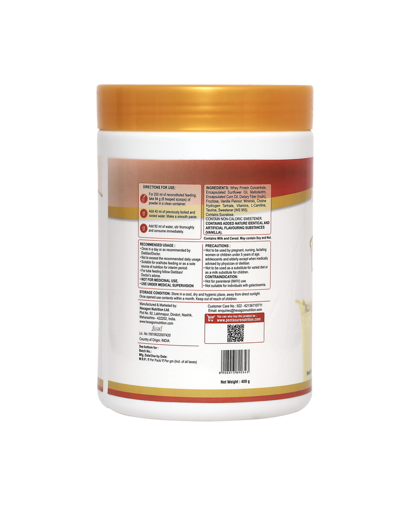Pentasure DLS Dialysis Care - Vanilla Flavour 400gm – Pentasure Nutriton