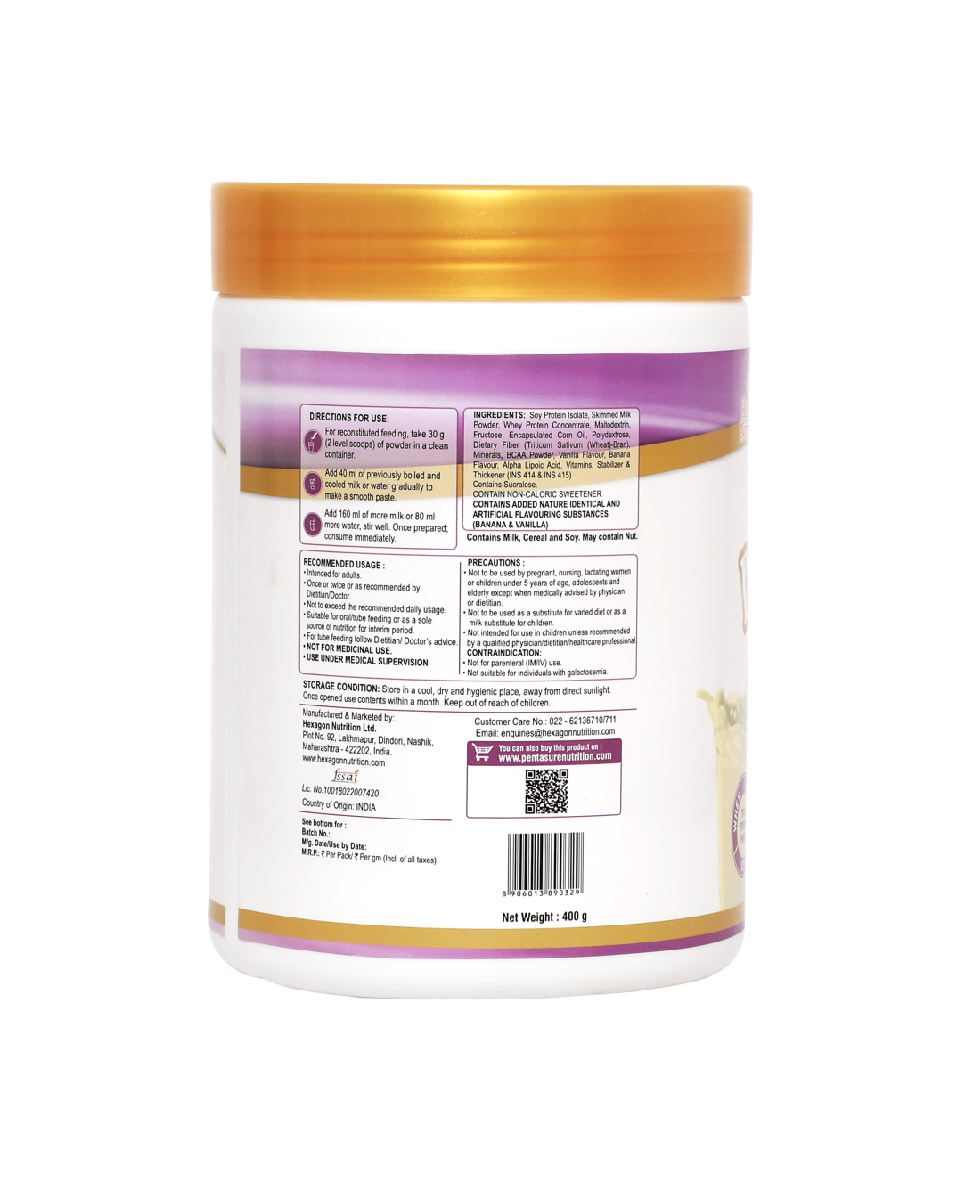 Pentasure HP Whey Protein – High Protein Powder for Muscle Recovery ...