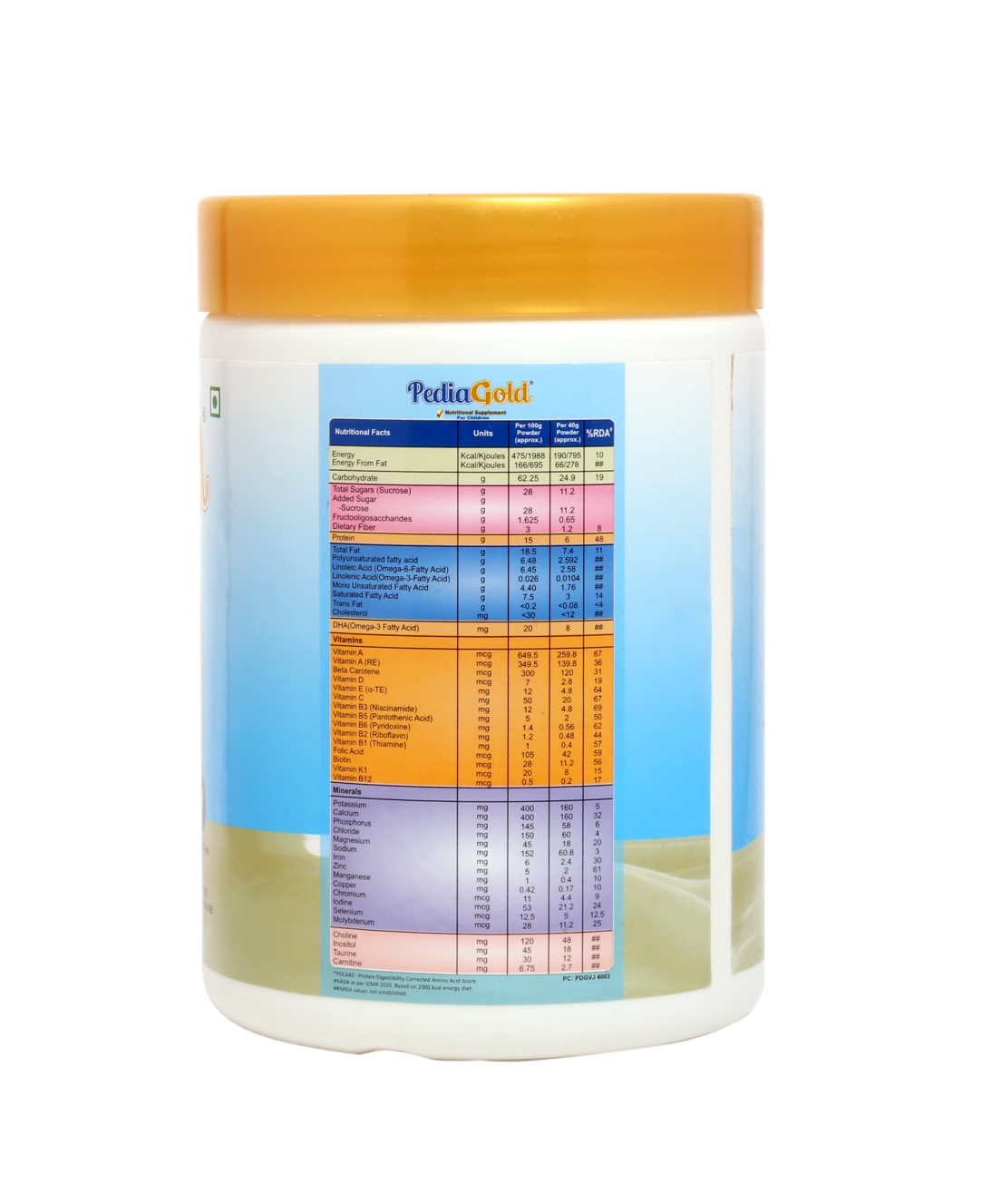 PEDIAGOLD | Nutrition Supplement For Children - Vanilla Flavour - 400G ...